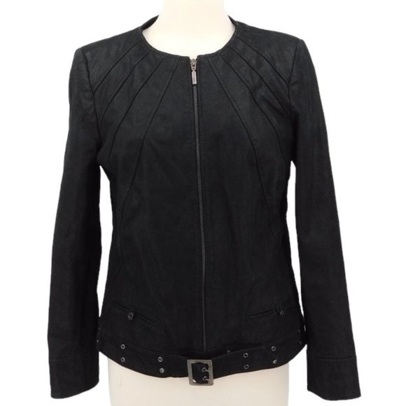 Bradley Bayou | Jackets & Coats | Bradley Bayou Black Leather Moto ...